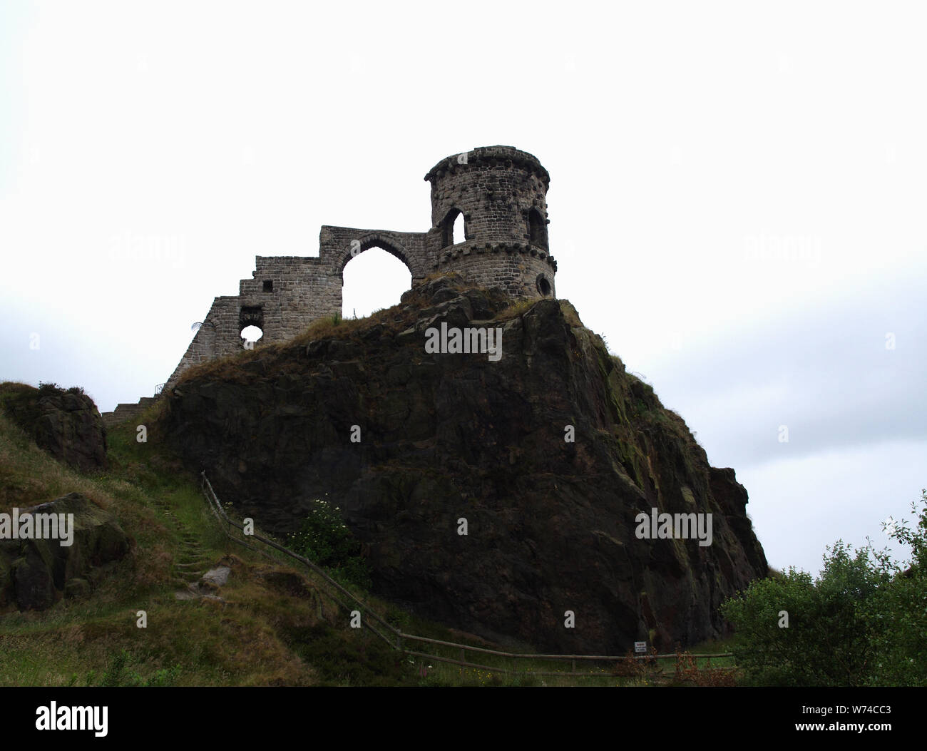 Mow Cop Castle, a ruined folly built as a summerhouse by Randle ...