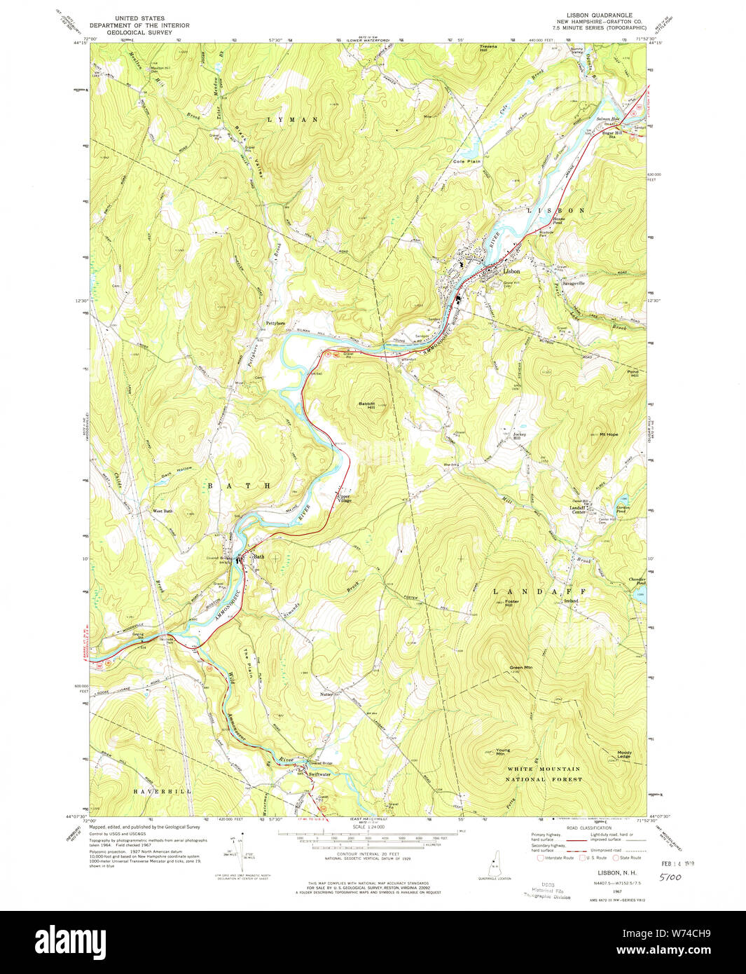 Lisbon new hampshire map hi-res stock photography and images - Alamy