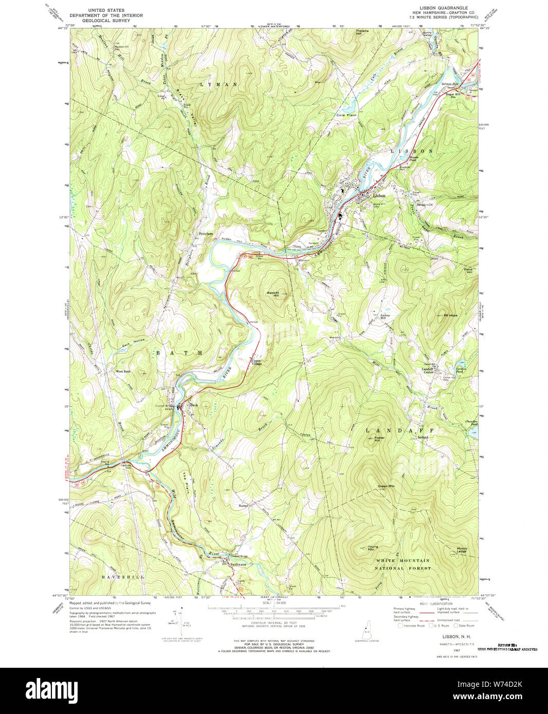 Lisbon new hampshire map hi-res stock photography and images - Alamy