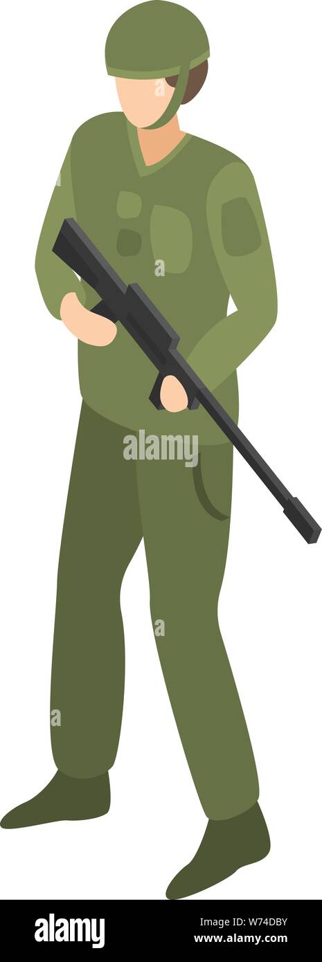 Army sniper man icon, isometric style Stock Vector Image & Art - Alamy