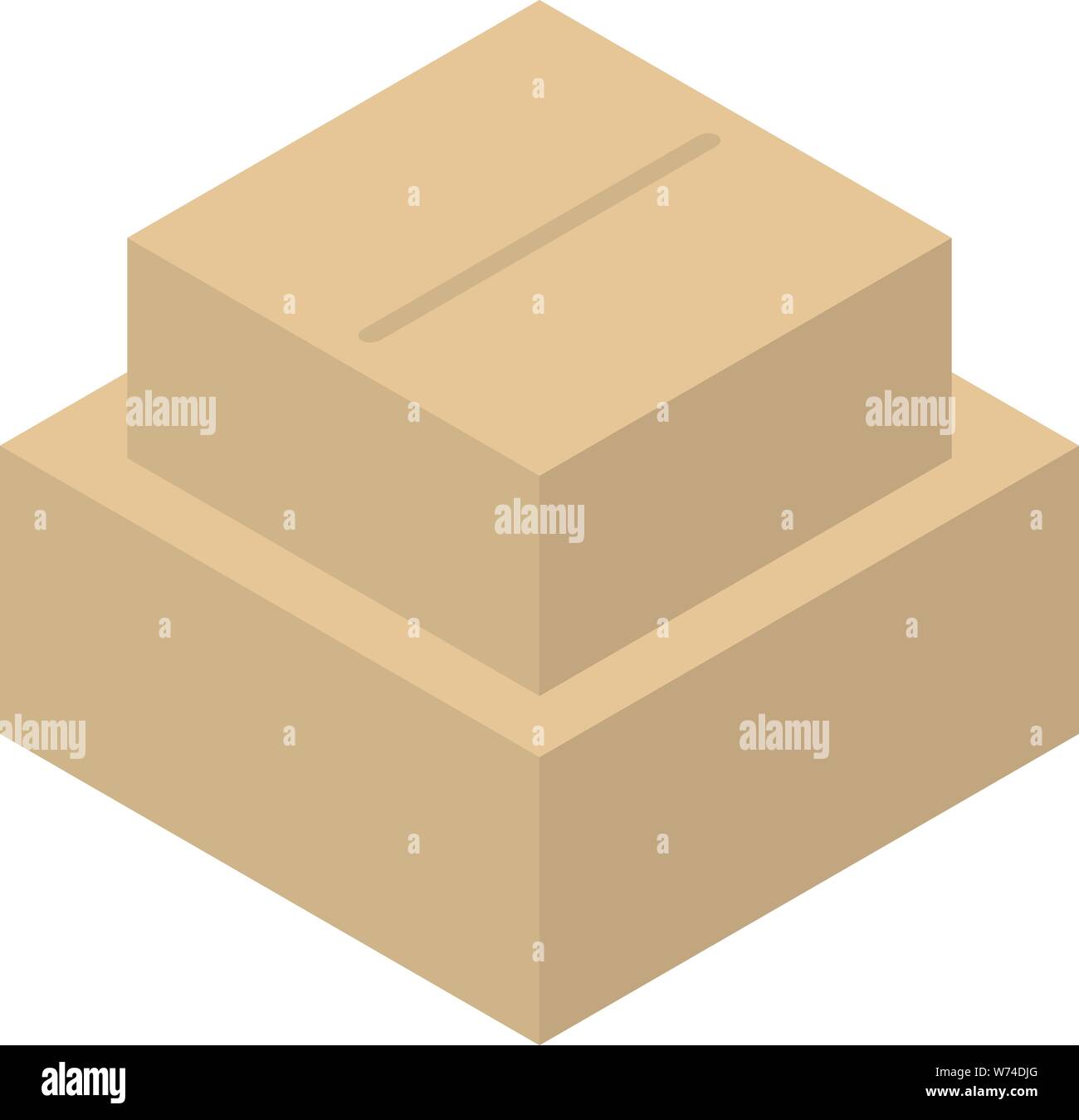 Carton box stack icon, isometric style Stock Vector Image & Art - Alamy