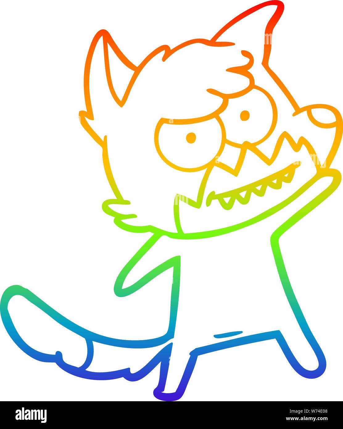 Snarling fox Stock Vector Images - Alamy