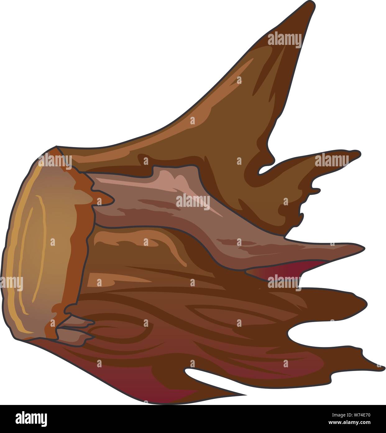 Old tree stump stub Stock Vector Images - Alamy