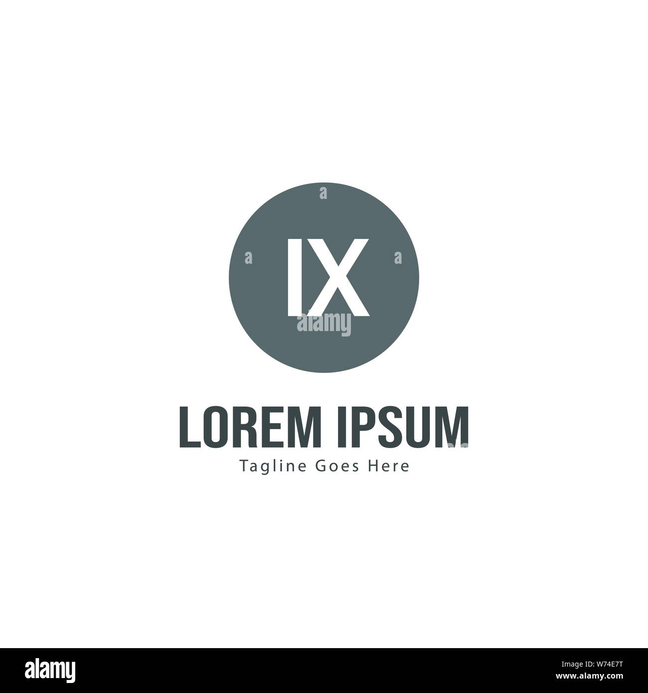 Initial IX logo template with modern frame. Minimalist IX letter logo ...