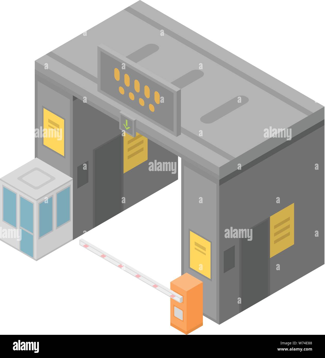 Interstate toll plaza Stock Vector Images - Alamy