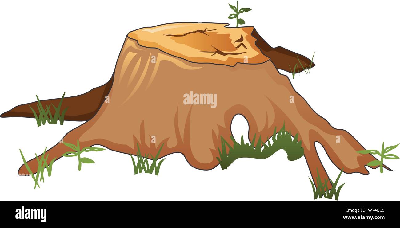 Natural tree stump icon, cartoon style Stock Vector Image & Art - Alamy