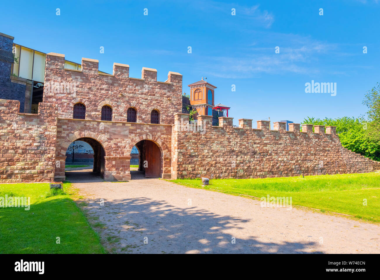 Manchester, UK - May 18 2018: Mamucium, is a former Roman fort in ...