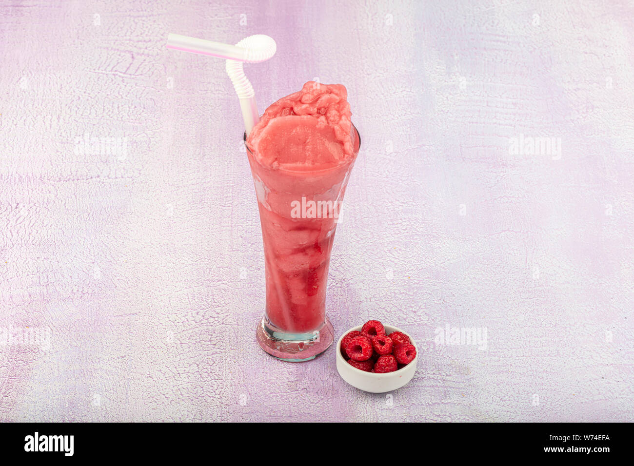 Raspberry Frozen Cocktail or smoothie beverage, drink of raspberry ...