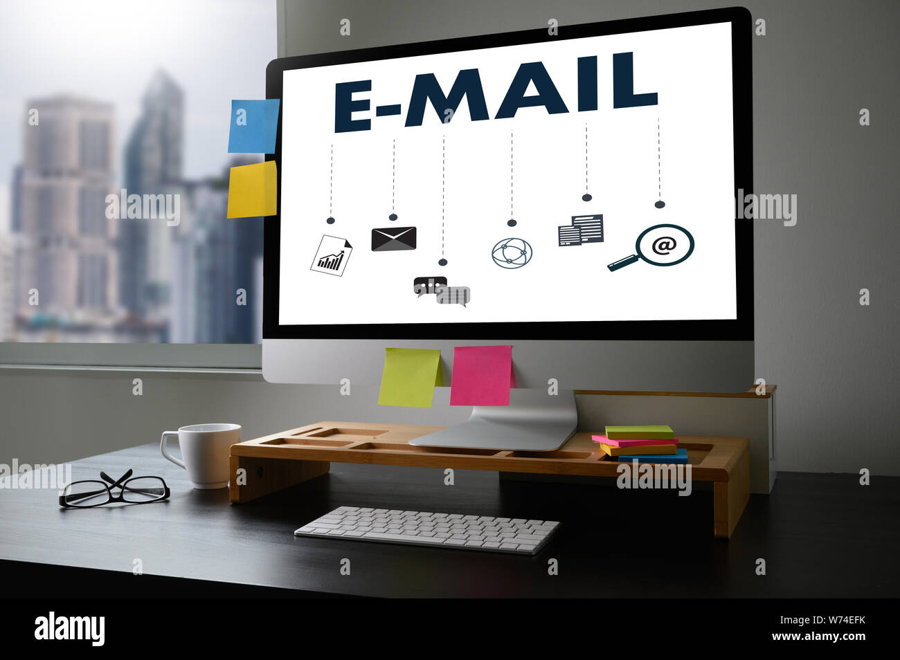 Mail Communication Connection message to mailing contacts phone Global ...