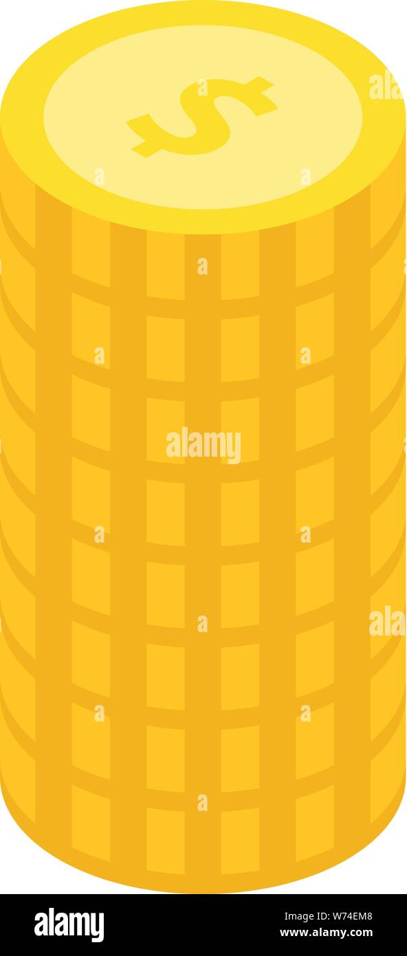 Coins stack icon, isometric style Stock Vector Image & Art - Alamy