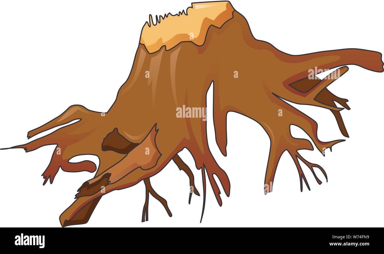 Tree log stump jungle Stock Vector Images - Alamy