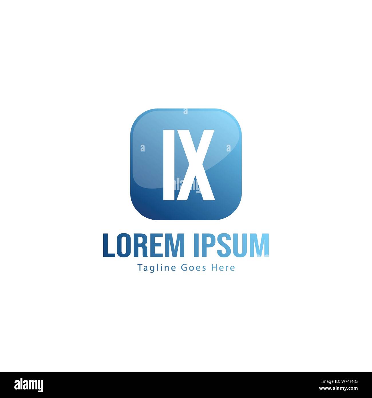 Initial IX logo template with modern frame. Minimalist IX letter logo ...