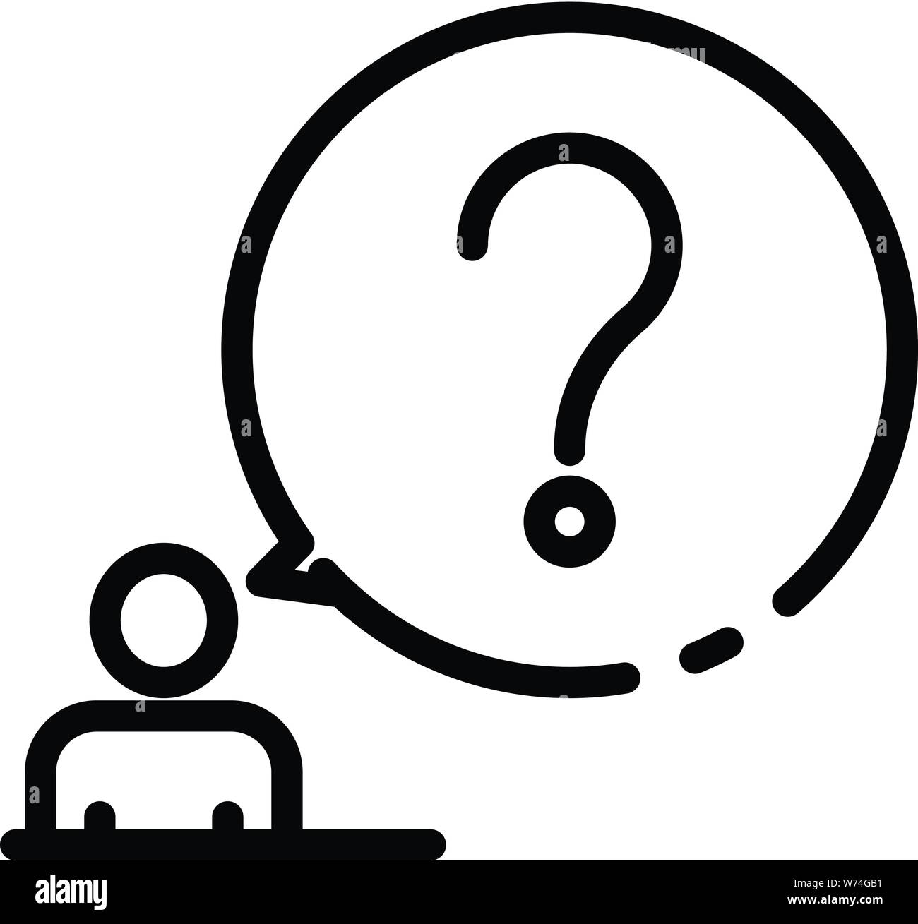 Education question icon, outline style Stock Vector Image & Art - Alamy