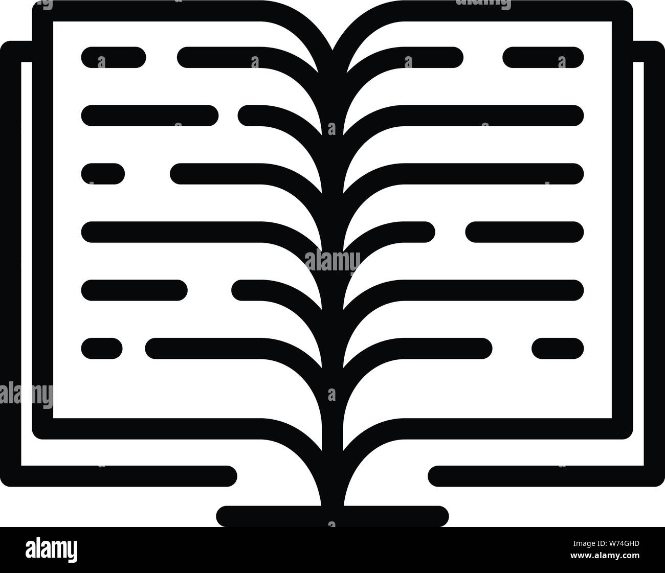 Open book icon, outline style Stock Vector Image & Art - Alamy