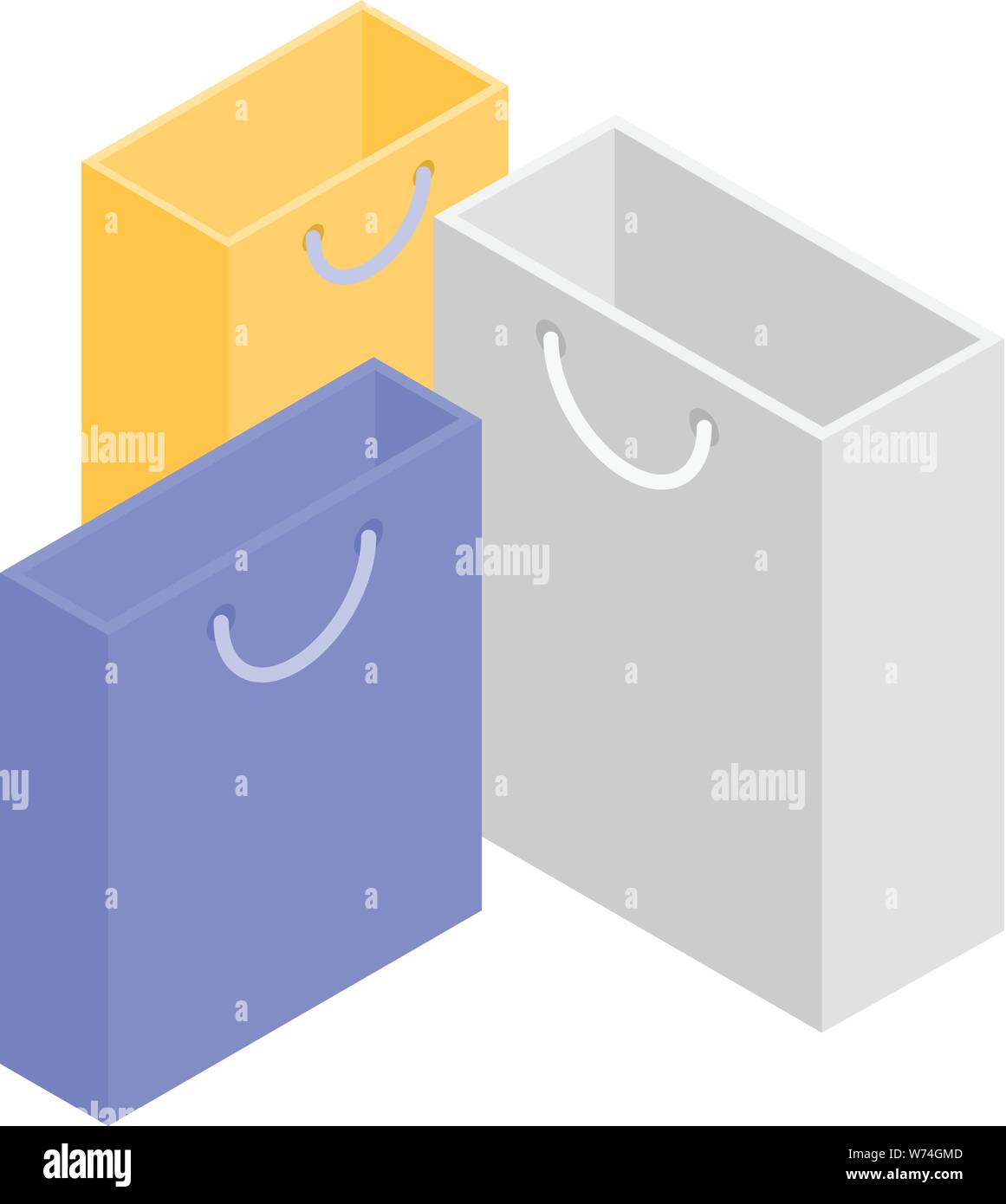 Shop paper bag icon, isometric style Stock Vector Image & Art - Alamy