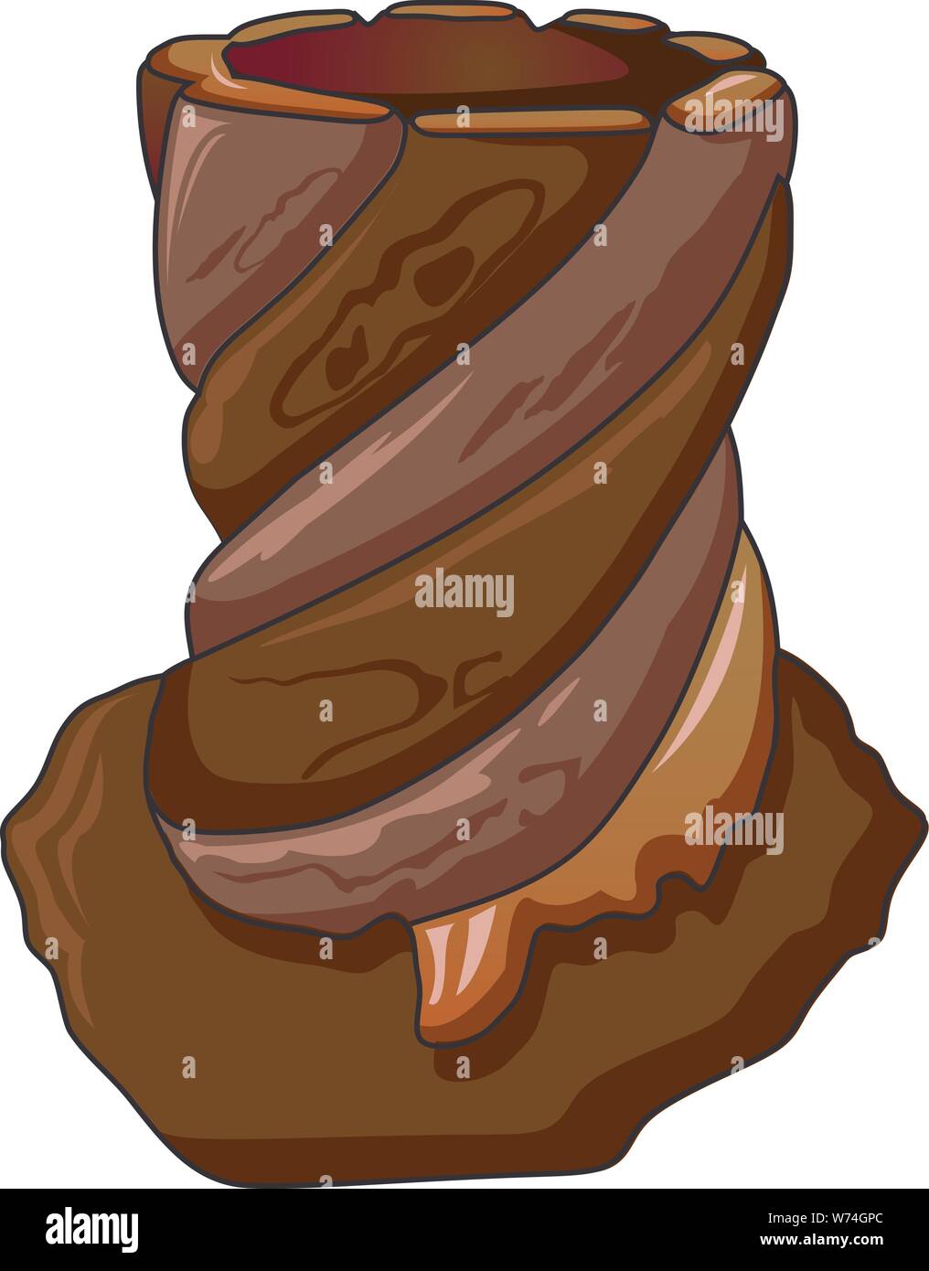 Swirl tree stump icon, cartoon style Stock Vector Image & Art - Alamy