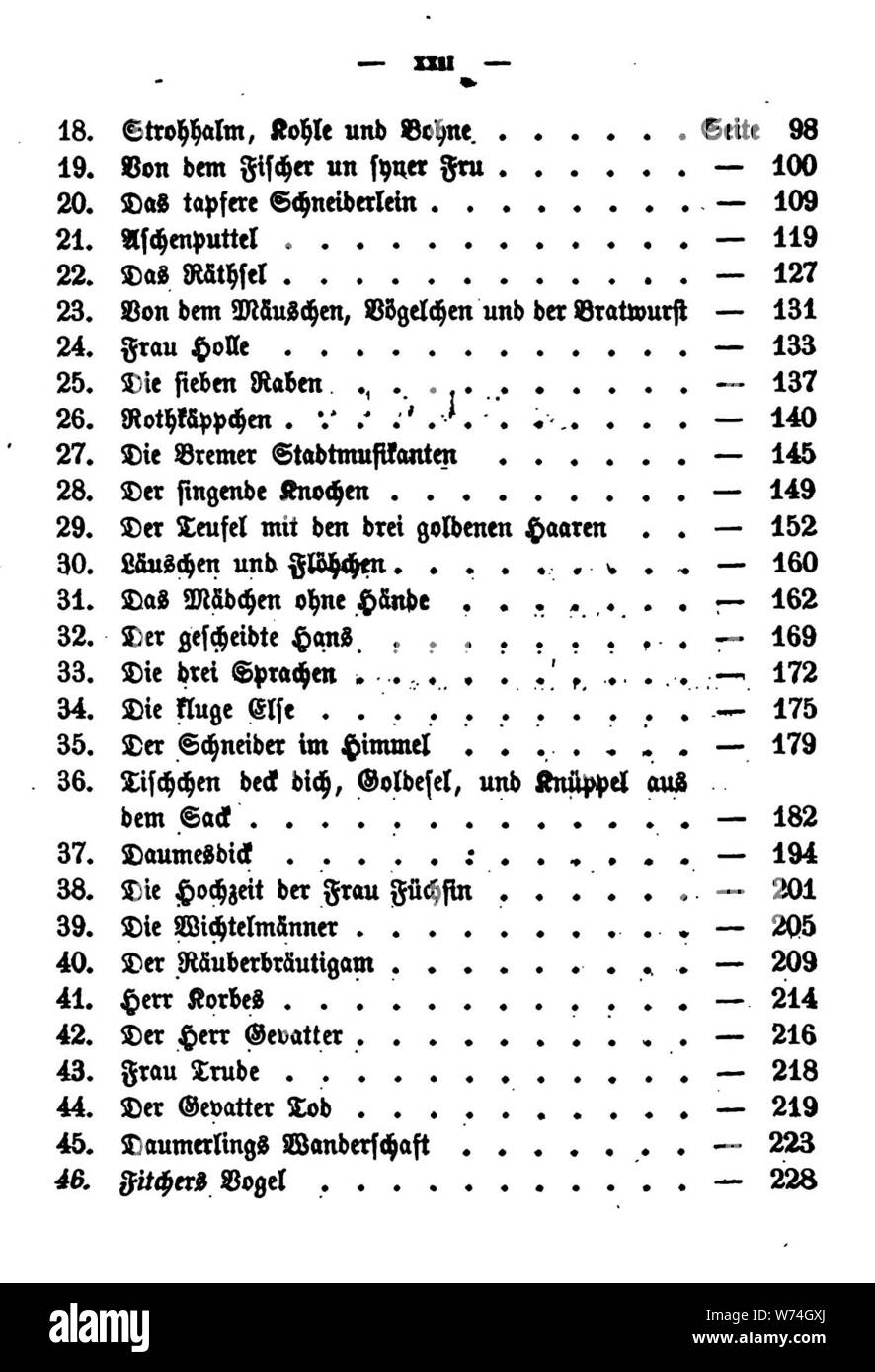 De Kinder und Hausmärchen Grimm 1857 V1 033 Stock Photo - Alamy