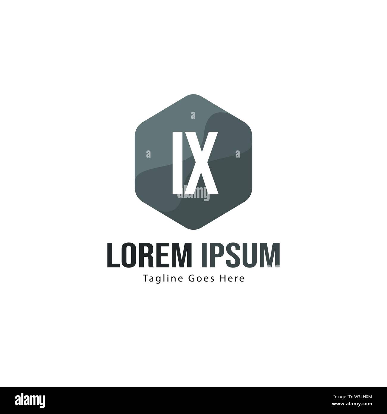 Initial IX logo template with modern frame. Minimalist IX letter logo ...