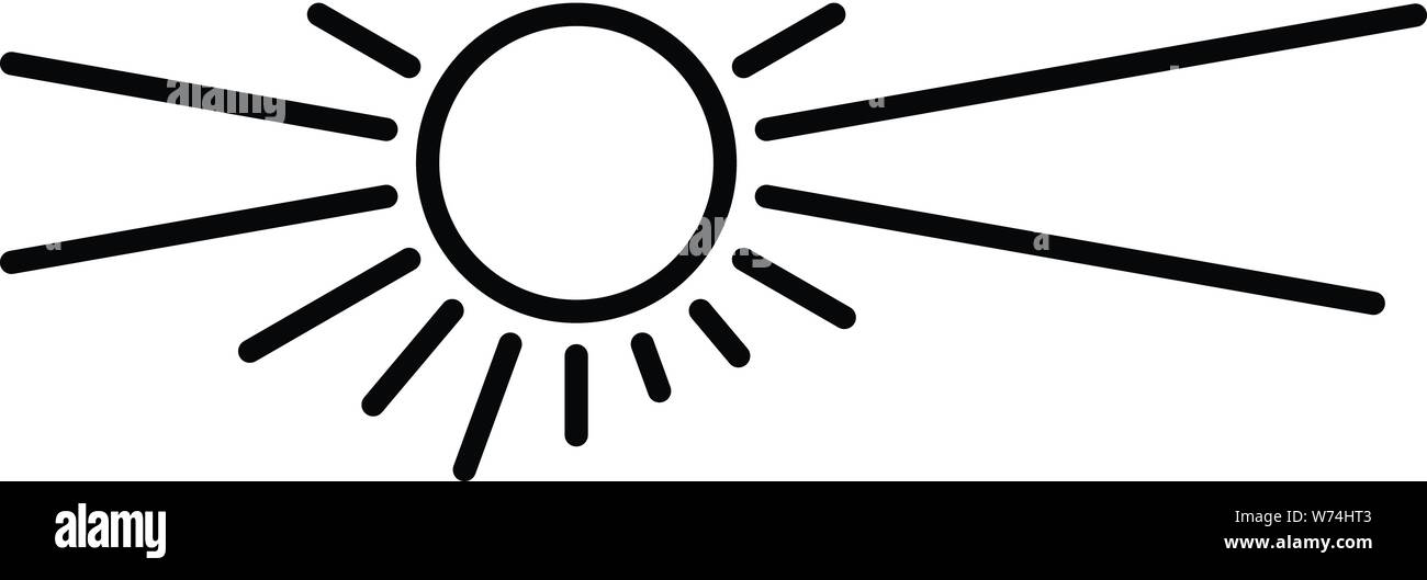 Desert sun icon, outline style Stock Vector Image & Art - Alamy