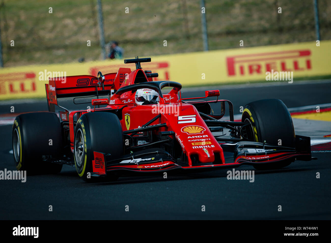 Scuderia Ferrari’s German driver Sebastian Vettel competes during the ...