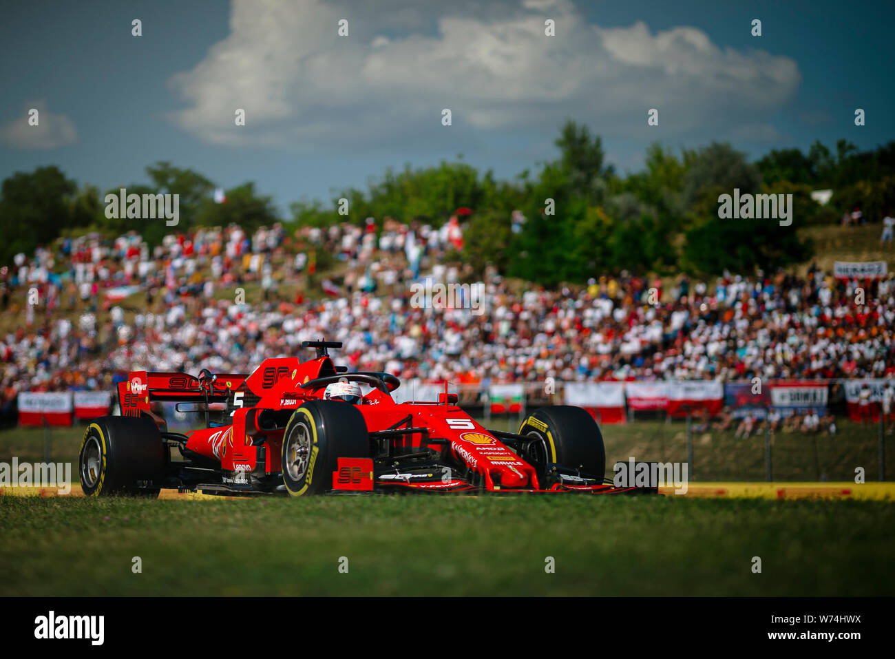 Scuderia Ferrari’s German driver Sebastian Vettel competes during the ...
