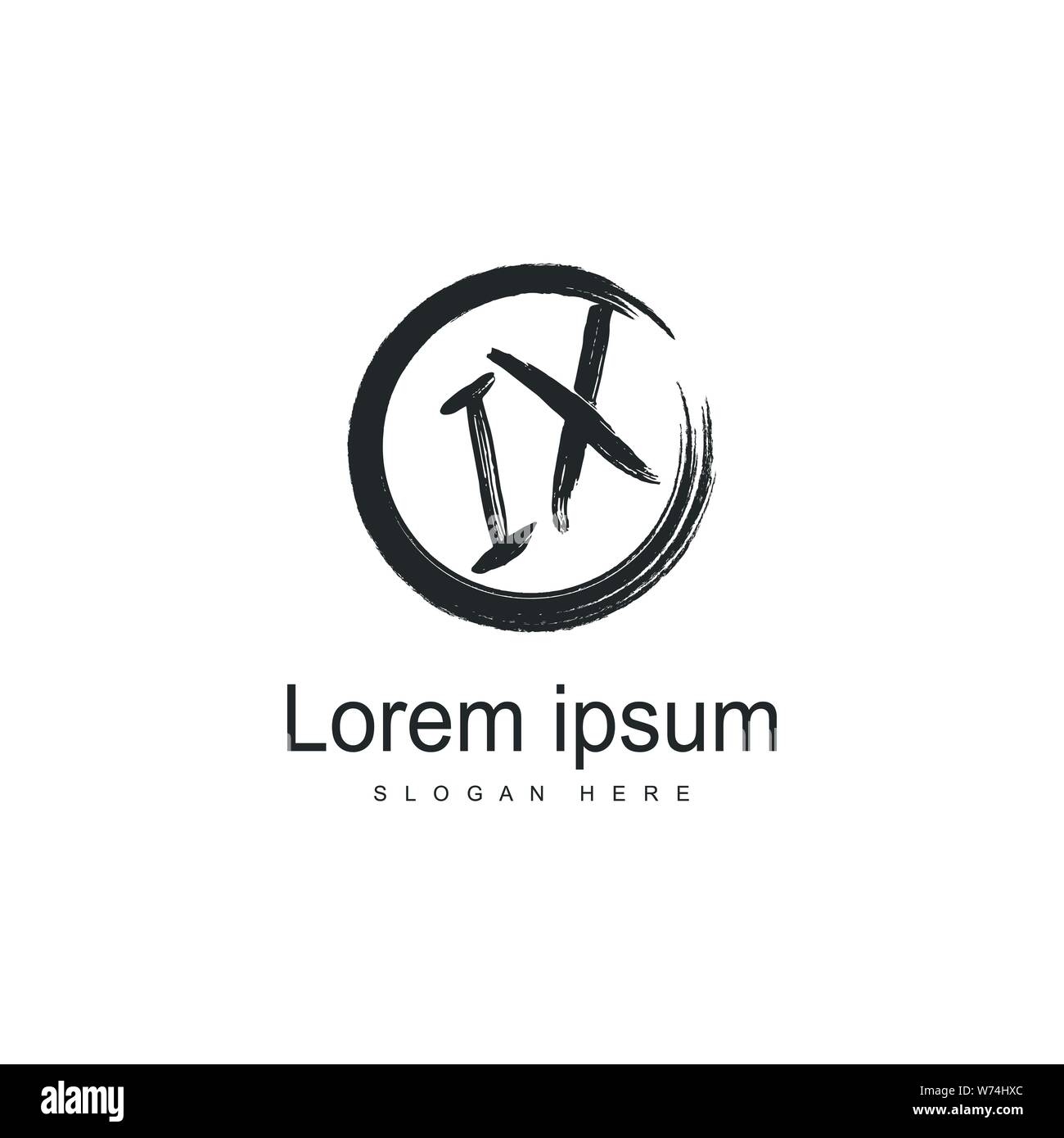 Initial IX logo template with modern frame. Minimalist IX letter logo ...