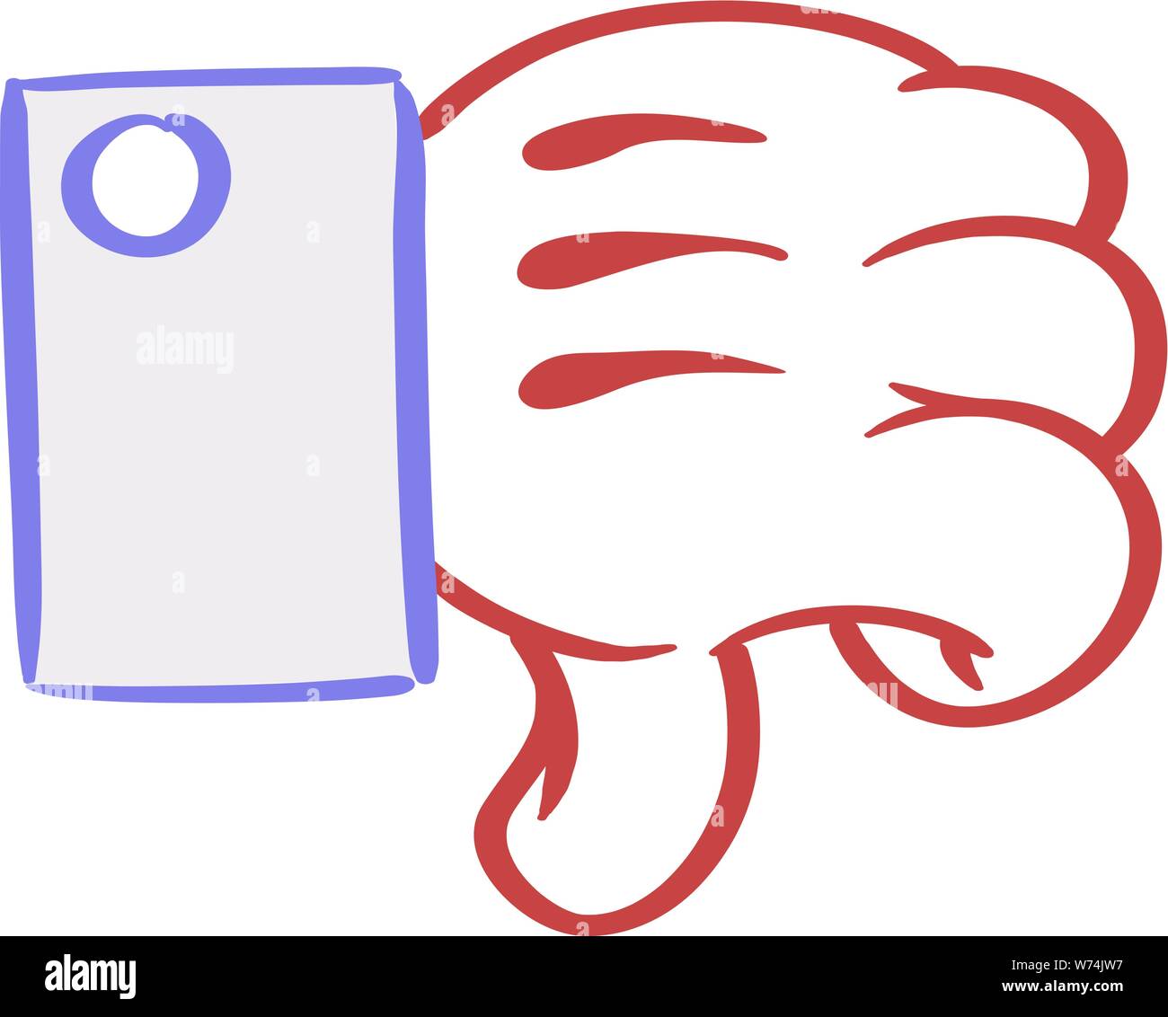 Holding thumbs down sign Cut Out Stock Images & Pictures - Alamy