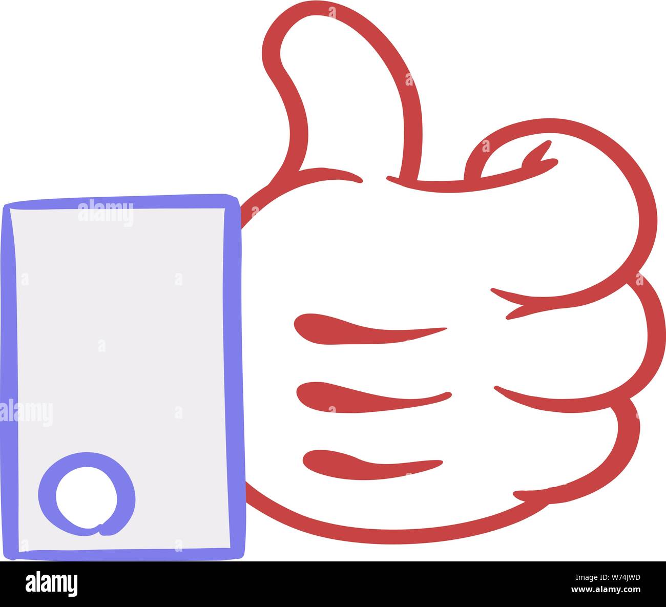 Cartoon thumbs up hand emoticon Stock Vector Image & Art - Alamy