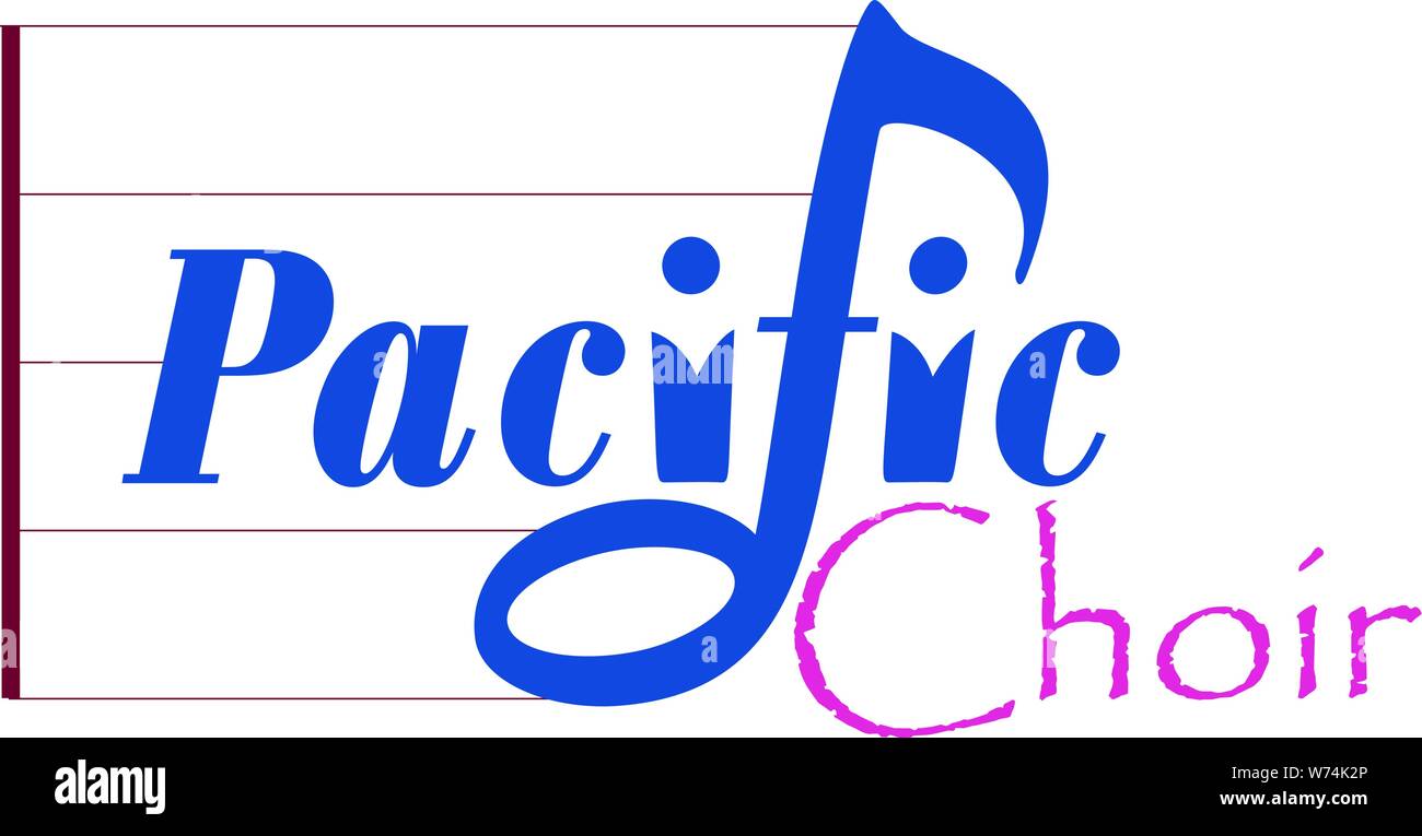 Choir Logo. 3 figures grouped together reading from a song book which ...