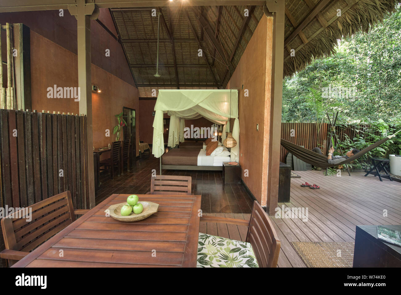 Luxury resort in the Amazon rainforest, Tambopata, Peru Stock Photo - Alamy