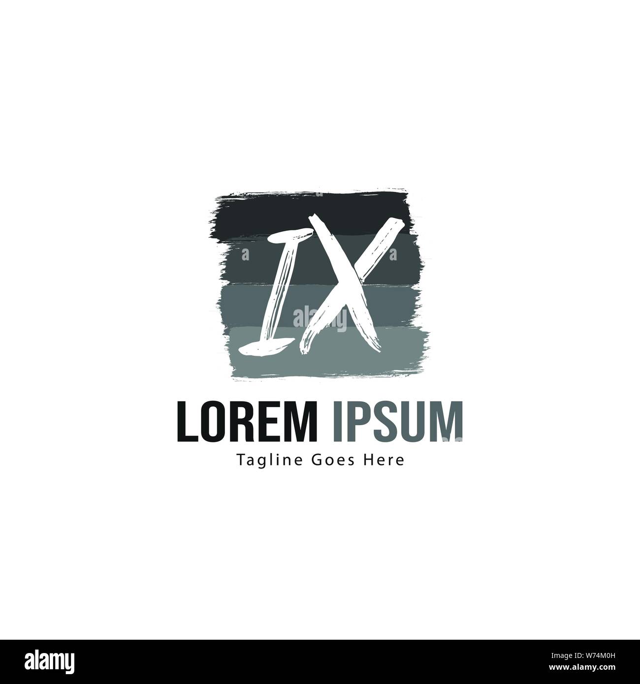 Initial IX logo template with modern frame. Minimalist IX letter logo ...