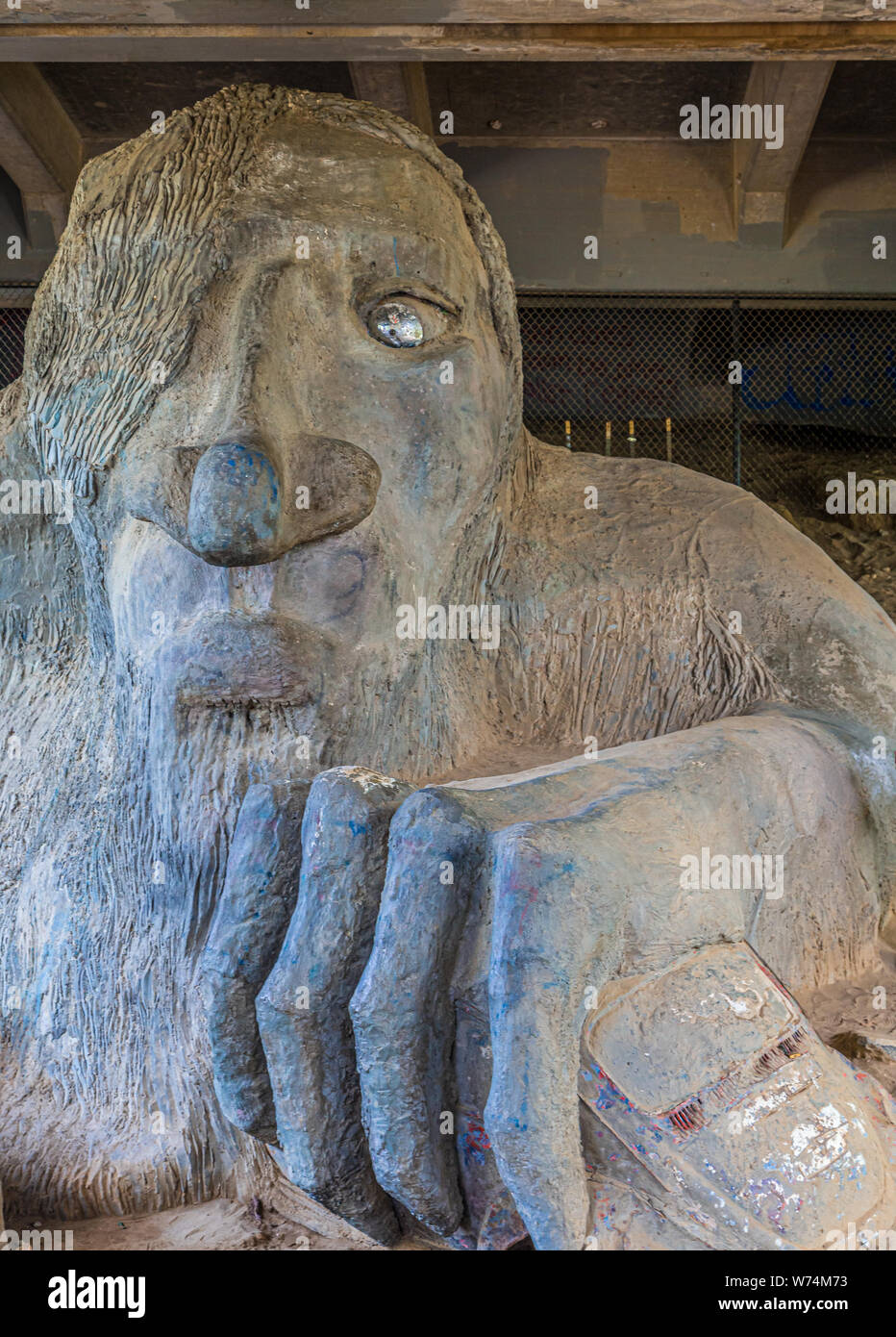 The famous troll under the Fremont Bridge in Seattle, Washington Stock ...