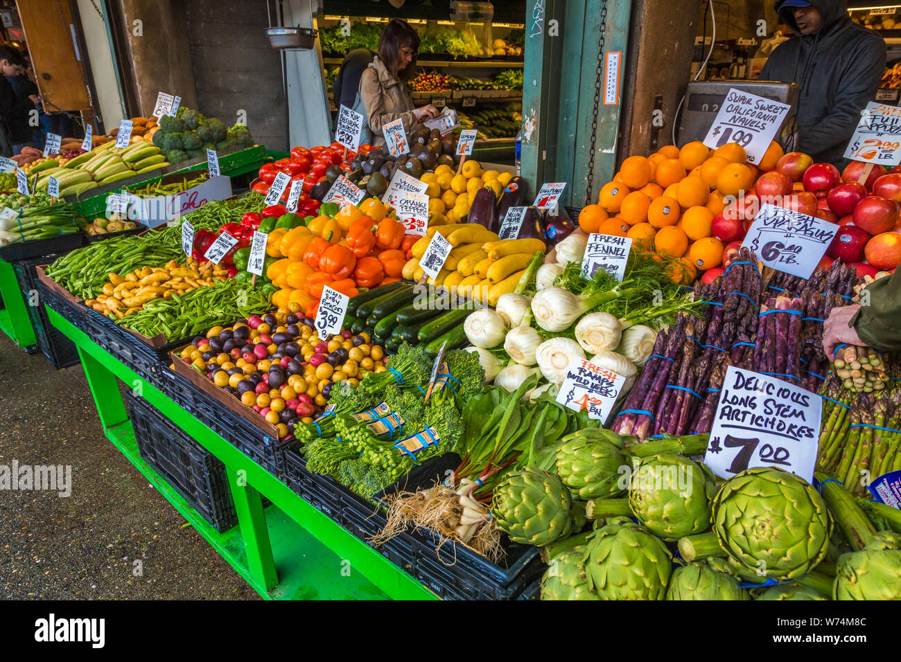Fresh Fruit and Vegetables in Market Stock Photo - Alamy