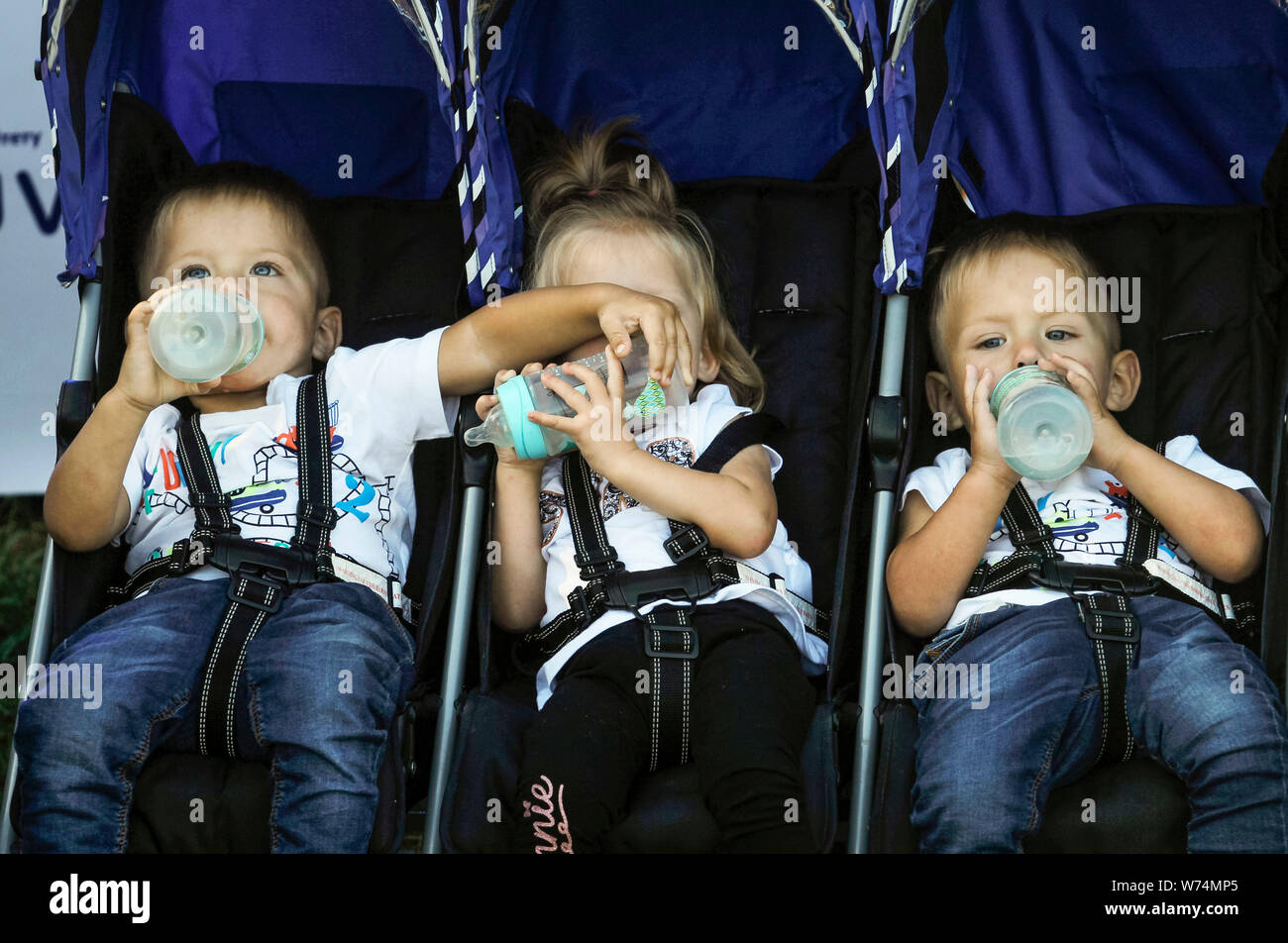 Triplets Children High Resolution Stock Photography and Images - Alamy