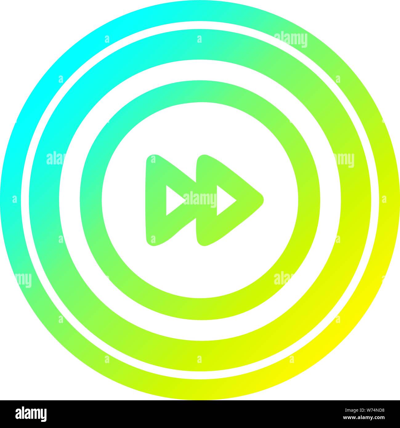 fast forward circular icon with cool gradient finish Stock Vector Image ...