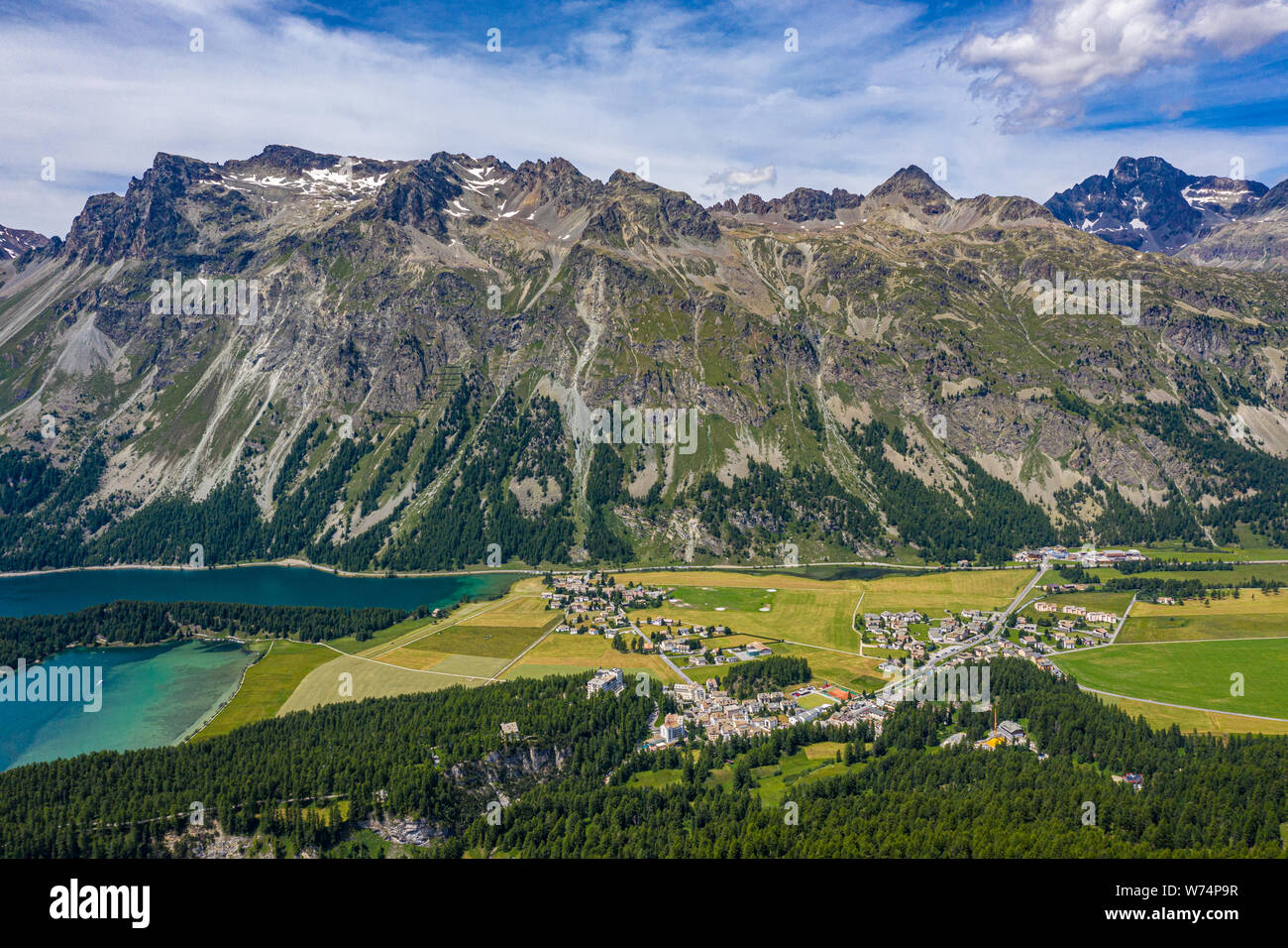Wonderful Switzerland from above - aerial view over the Swiss Alps ...