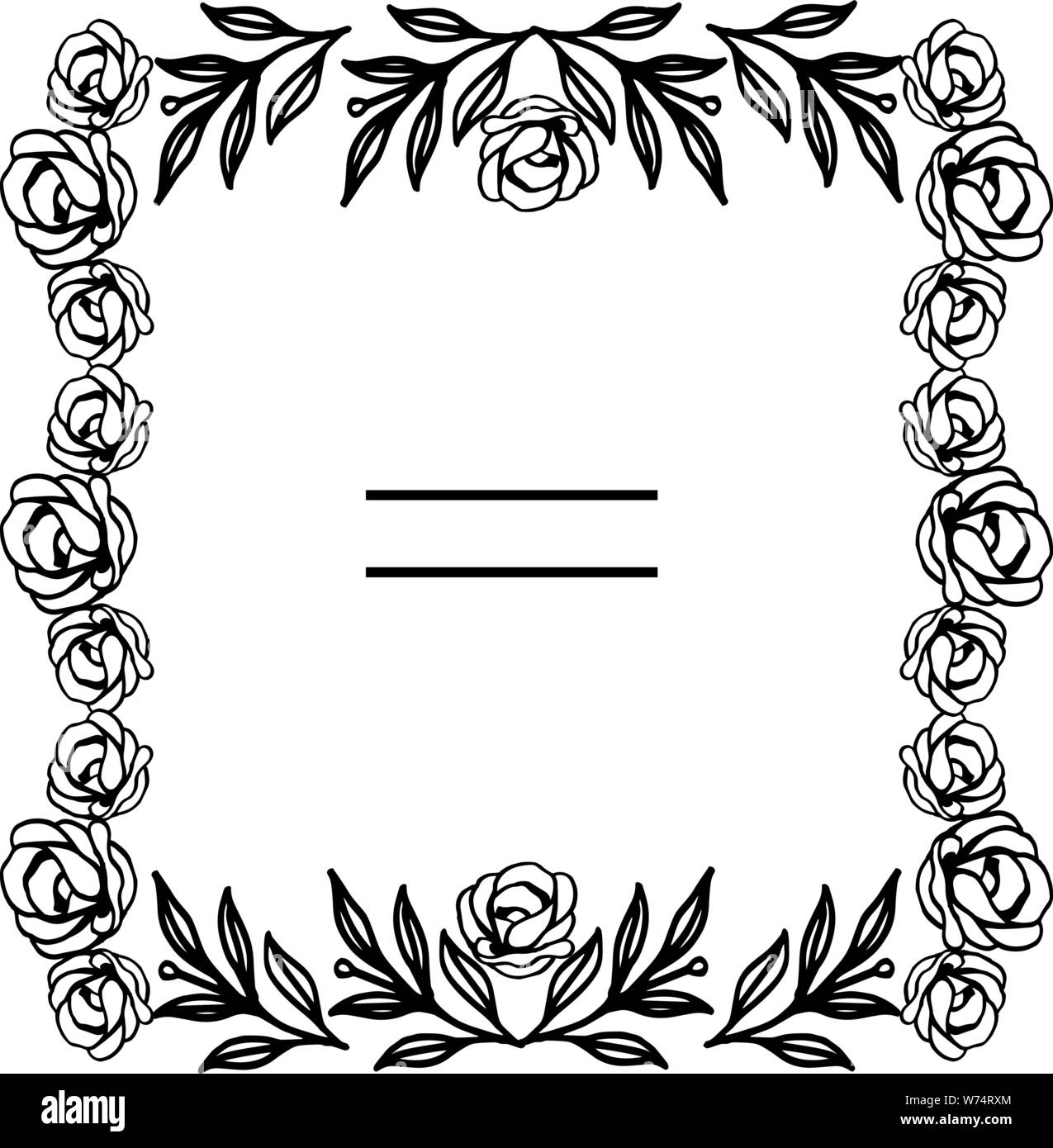 Motif floral frame, ornamental decorative element design, for various ...