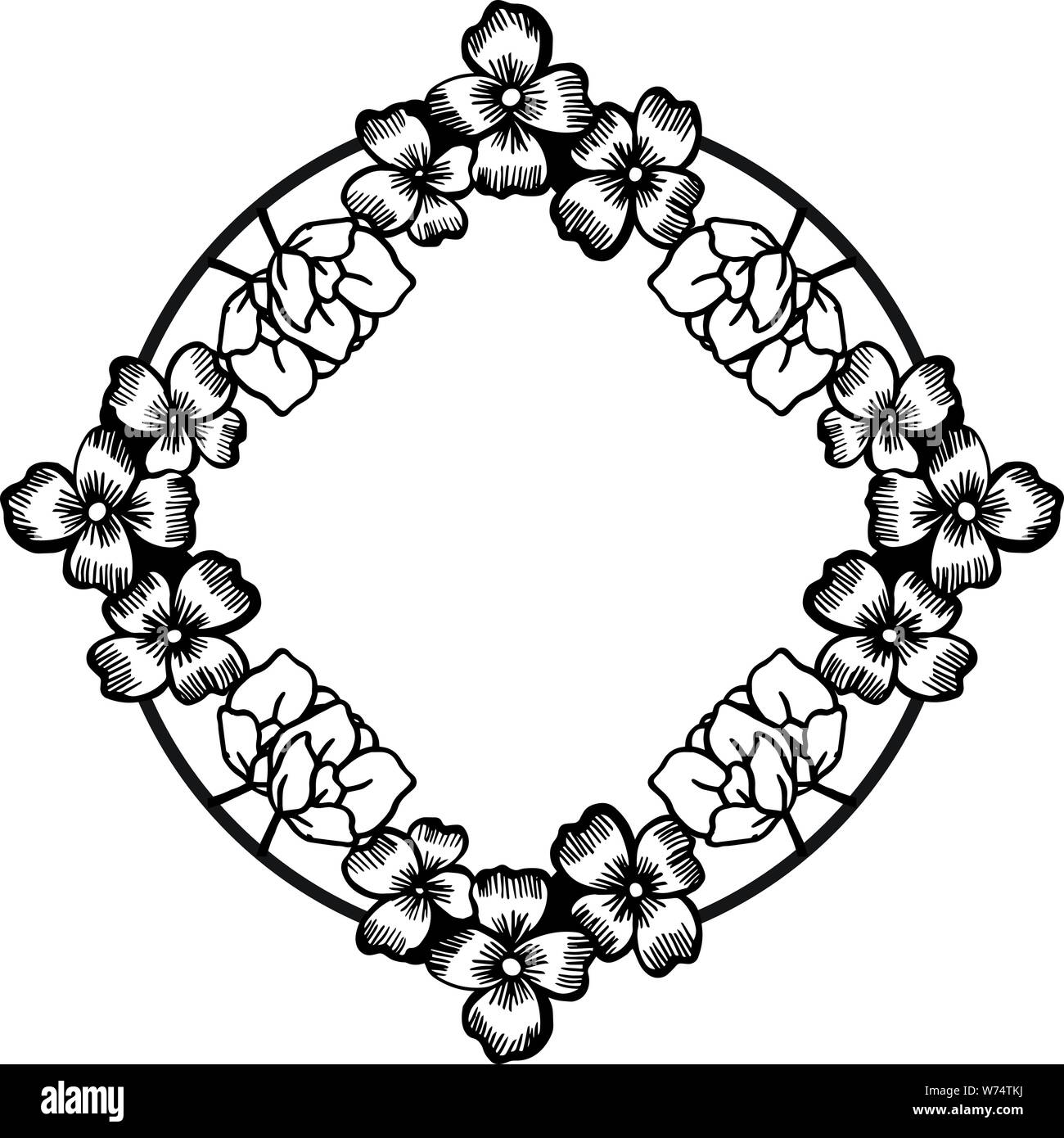 Beautiful flower frame blooms, for banner, poster, and various of card ...