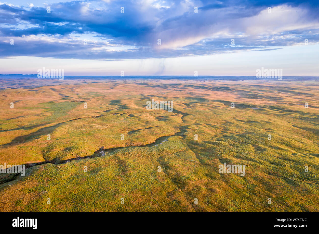 summer sunrise over Nebraska Sandhills as seen from Courthouse and Jail ...