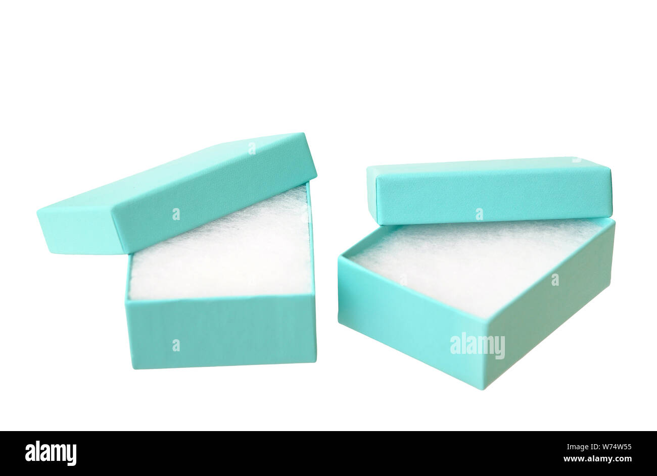 two empty gift boxes isolated on white Stock Photo - Alamy