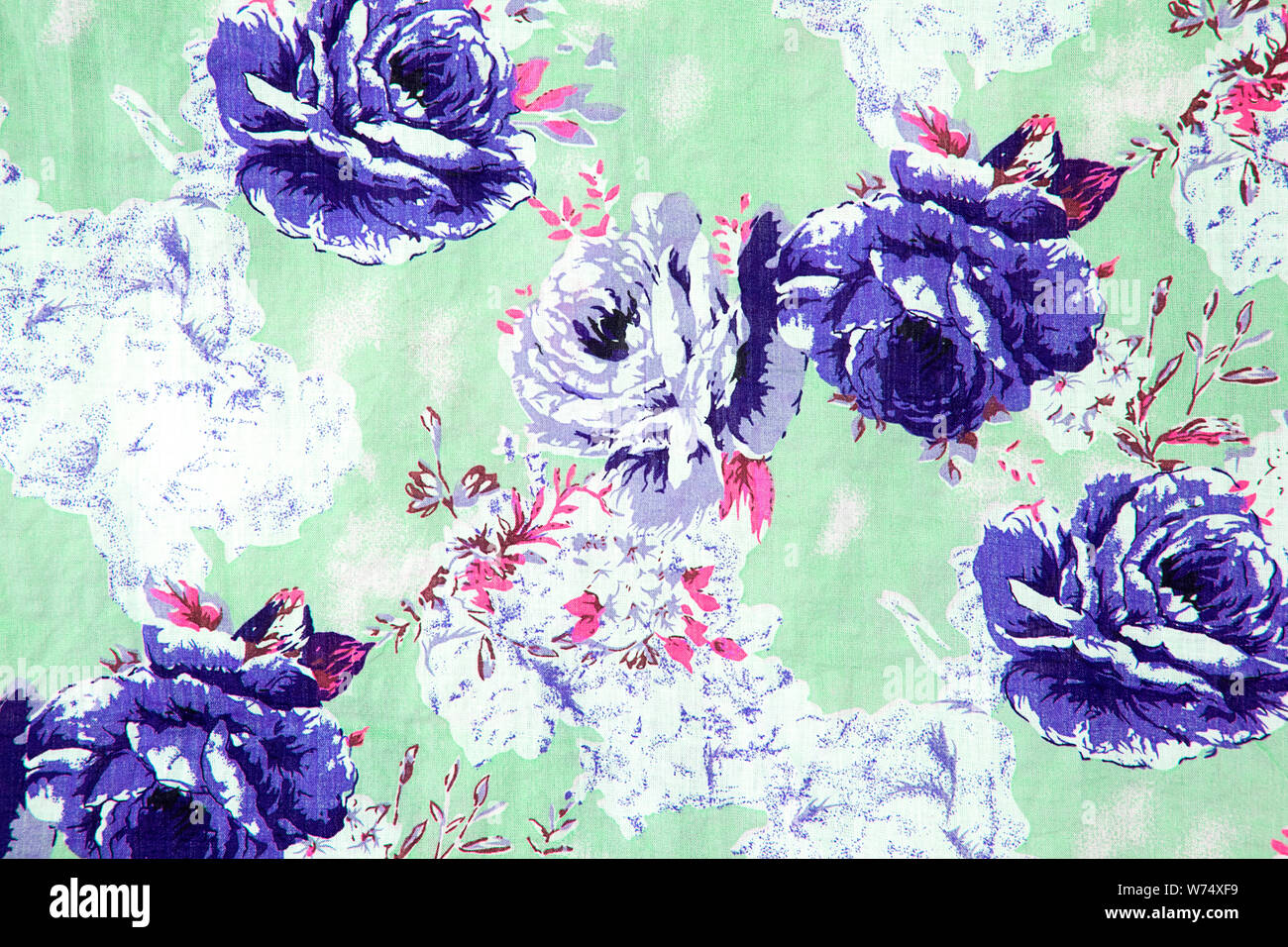 Rose design Seamless pattern on fabric as background Stock Photo - Alamy