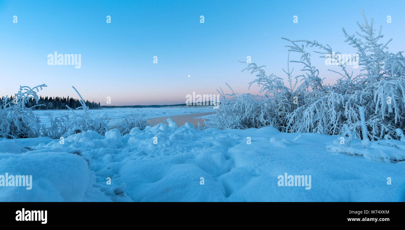 Winter View at the Tanana River, Alaska Stock Photo - Alamy