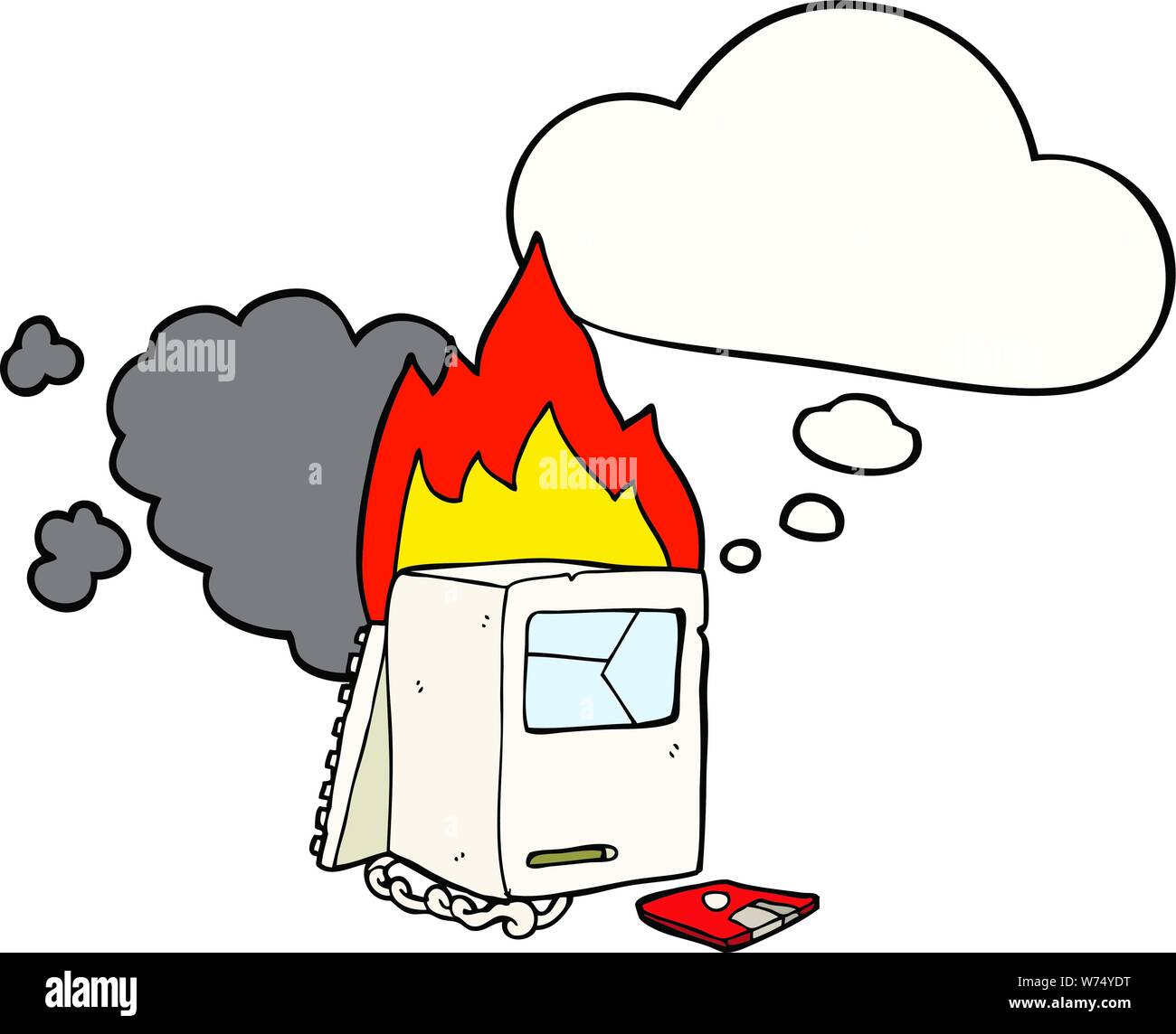 Freehand drawn cartoon old computer hi-res stock photography and images ...