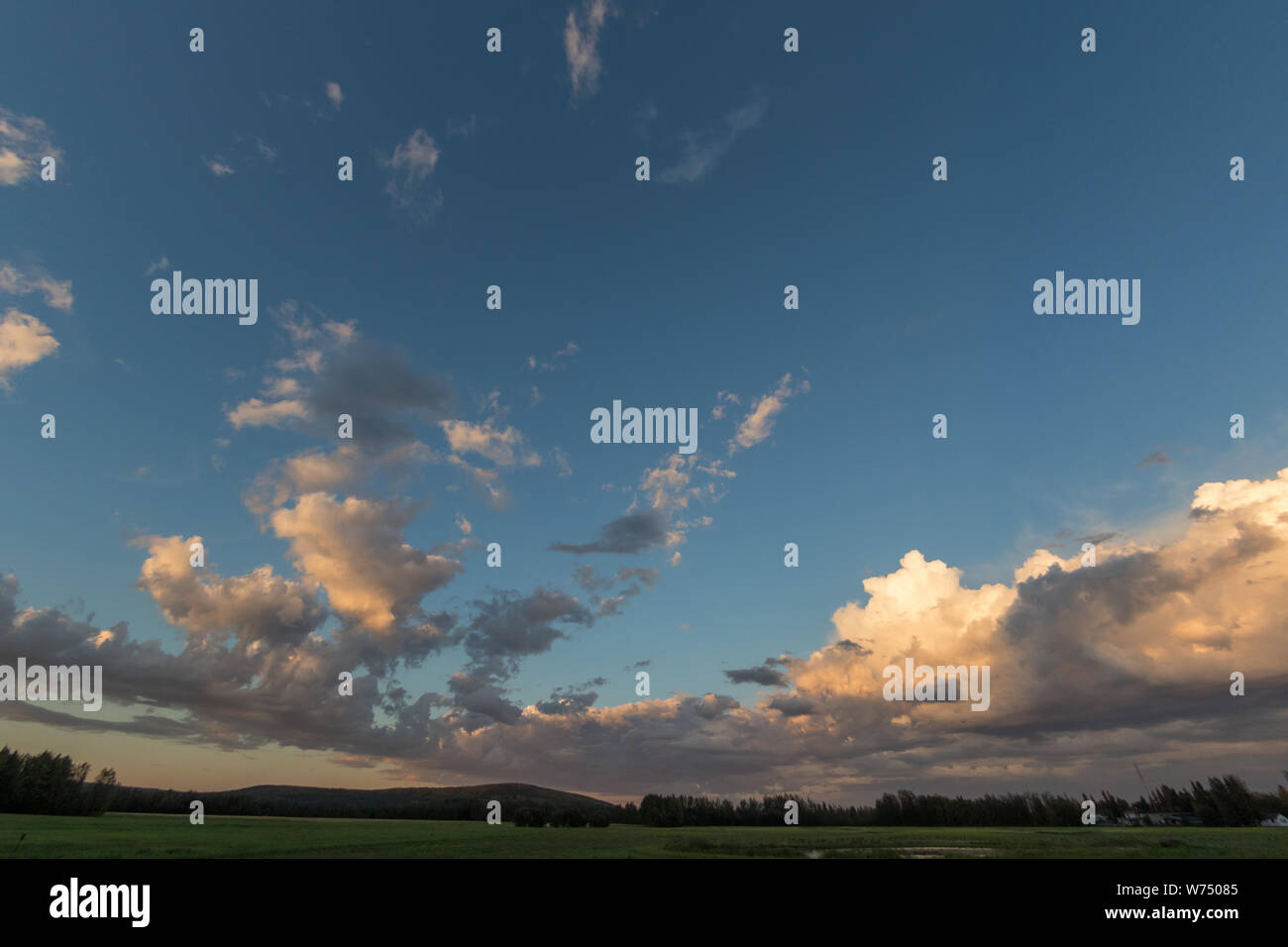 Cloud Formation over a Field Stock Photo - Alamy