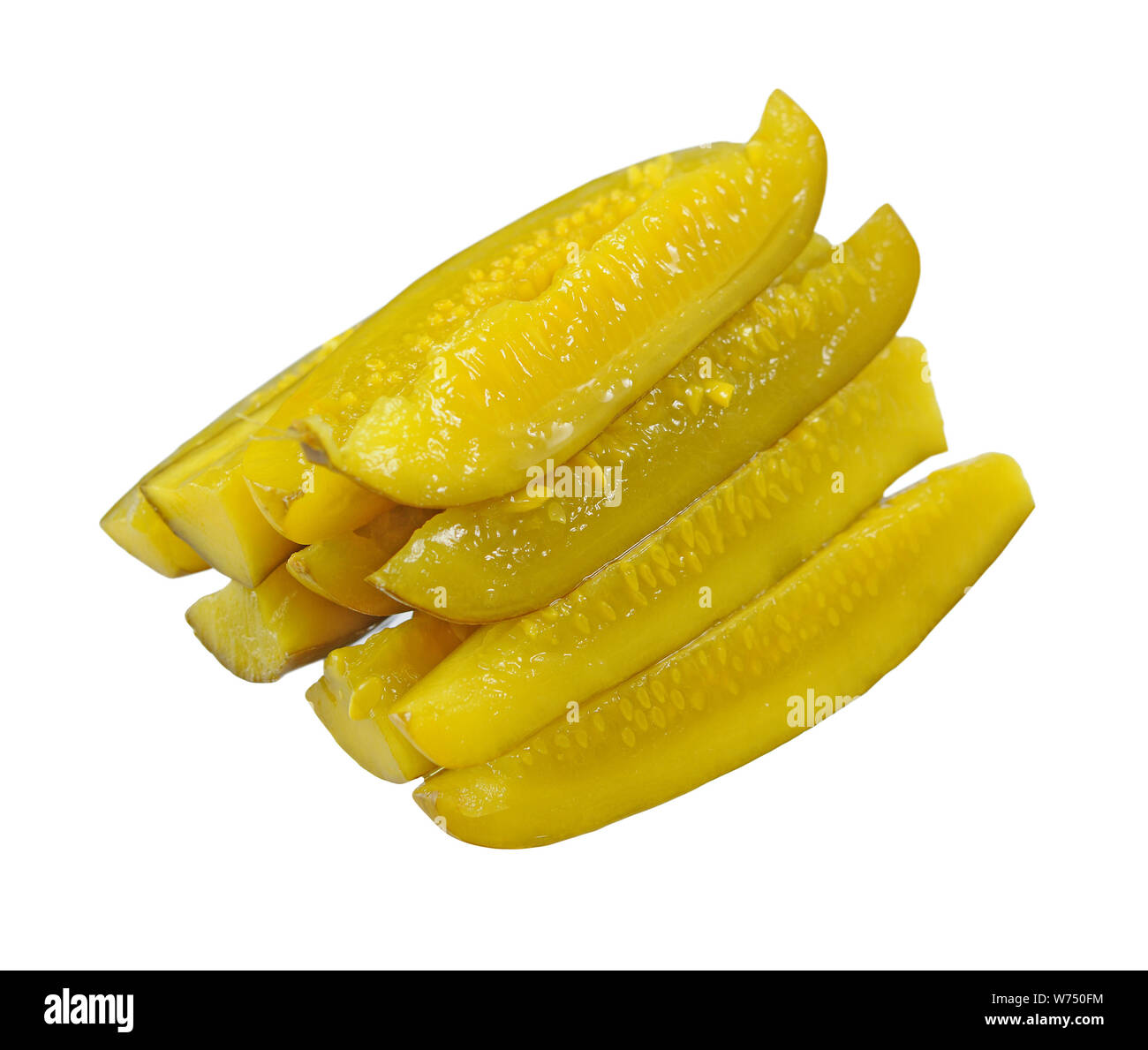 slice salt pickle isolated on white Stock Photo - Alamy