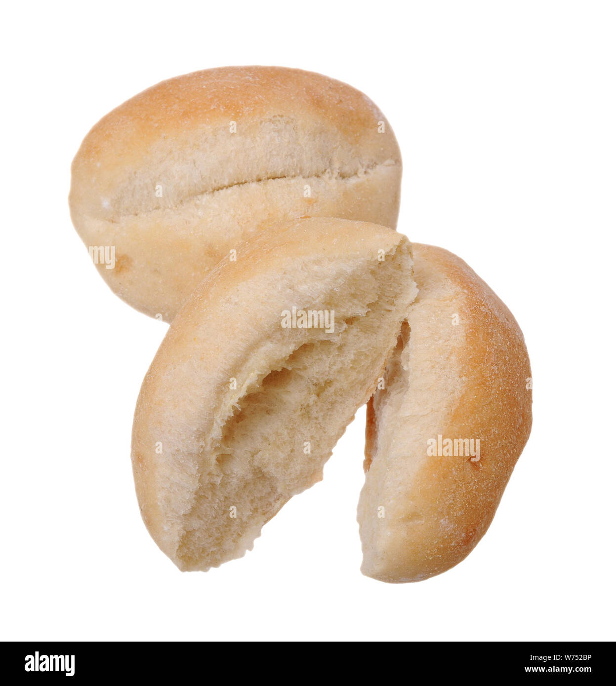 light baked bread isolate on white background Stock Photo - Alamy