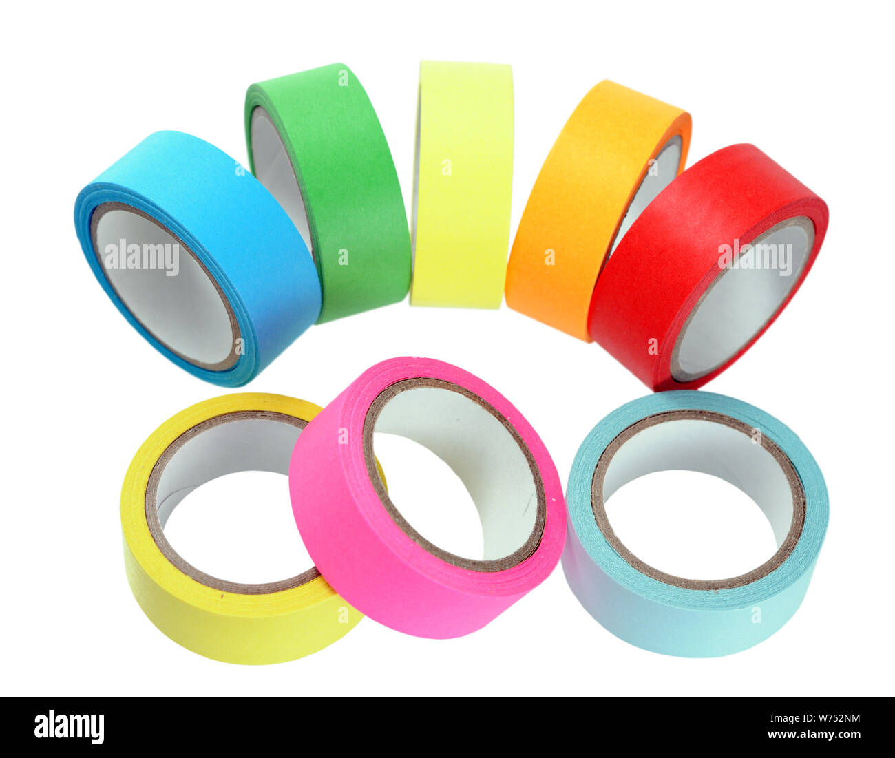 colorful sticky tap rolls isolated on white background Stock Photo - Alamy