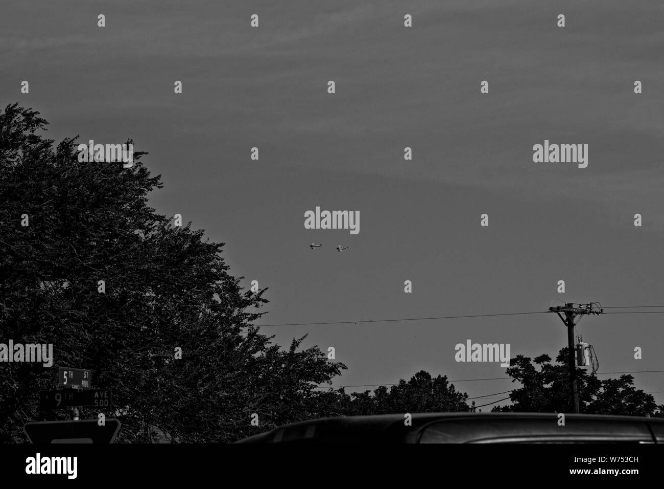 Vintage Bi-Planes Converted into Aerial Spray Plane over Canyon, Texas ...