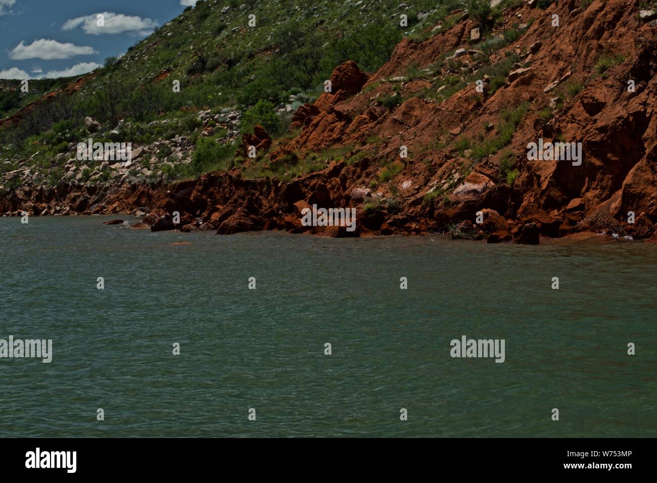 Shore Line around Lake Meredith National Recreation Area near Fritch ...
