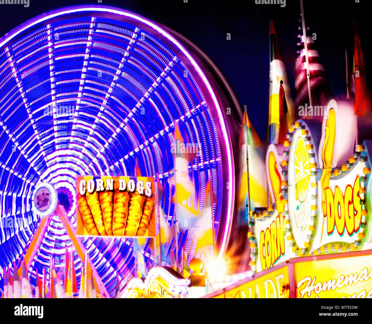 The lights of a summer carnival hi-res stock photography and images - Alamy